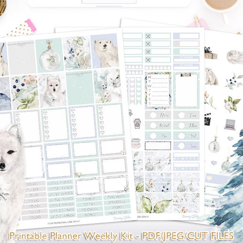 Printable Planner Stickers for Erin Condren Planner Winter - Etsy