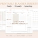 Printable Planner Set Daily Planner Weekly Planner Monthly Planner ...