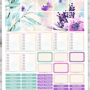 Printable Planner Stickers, Fits Erin Condren Planner, Watercolor ...