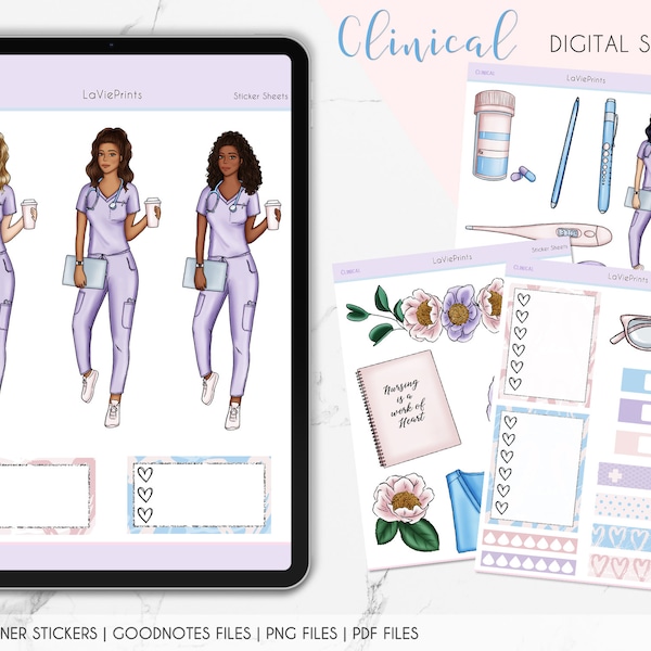Nurse Clinical Stickers - Etsy
