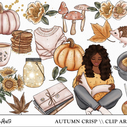 Hand Drawn Fall Clip Art. Doodle Autumn Clip Art. Thanksgiving - Etsy