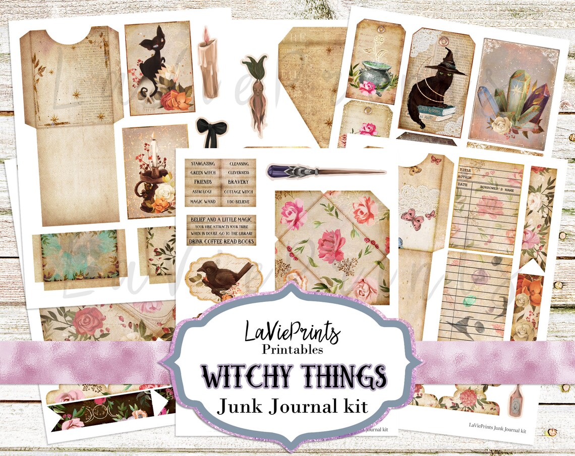 Magic Witch Junk Journal Kit Printable Witchy Journal - Etsy