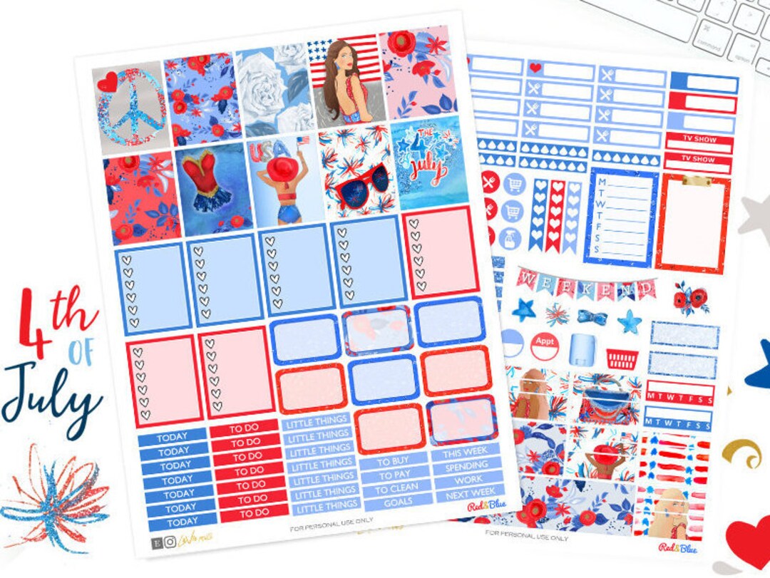 Printable Planner Stickers, Weekly Kit, Summer Kit, Use With Erin ...