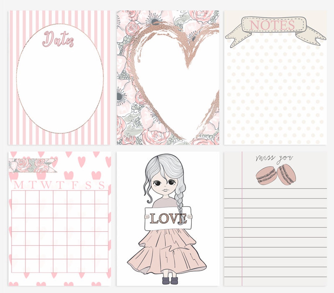 Printable Journaling Cards, 3x4 Pocket Cards for Scrapbooking, Project ...