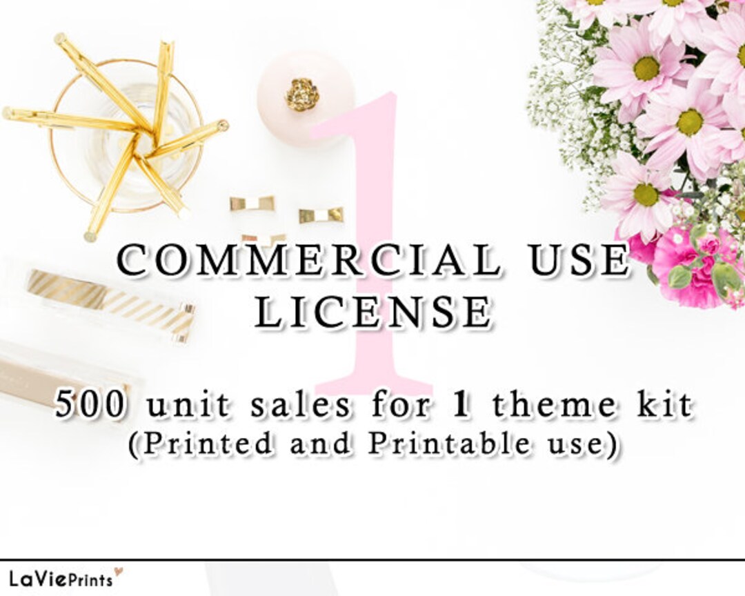 Commercial License for 1 Theme Kit, Small Commercial Use 500 Sales ...