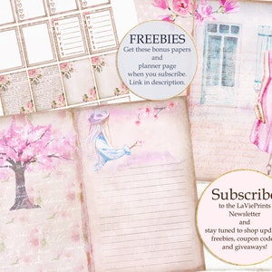 Floral Junk Journal Kit, Winter Woodland, Ephemera, Woodland Animals ...