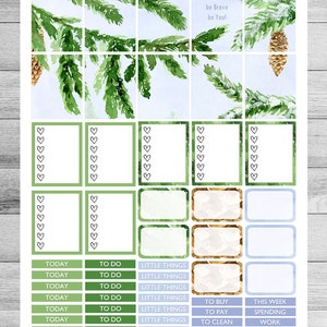 Printable Planner Stickers, Use With Erin Condren, Weekly Kit, Winter ...
