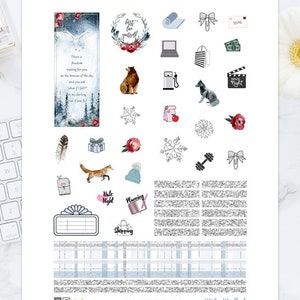 Winter Woodland Weekly Kit Printable Planner Stickers - Winter Weekly ...