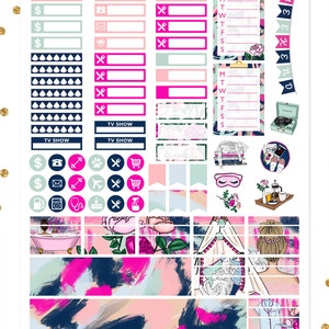 Printable Planner Stickers, Me Time Glam Planner, Fashion Girl, Cats ...