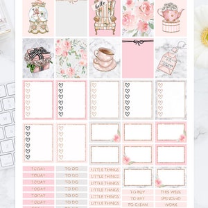 Pretty & Pink Weekly Kit Printable Planner Stickers - Planner Girl ...