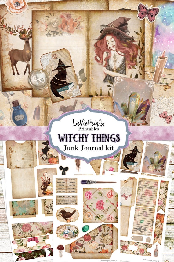 Woodland collage sheet. Woodland Witchcraft journal junk Book of ...