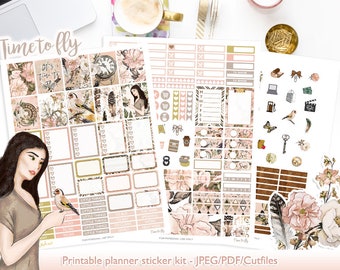 Pretty & Pink Weekly Kit Printable Planner Stickers Planner Girl Weekly ...