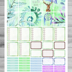 Woodland Animal Stickers Printable Planner Stickers Use With - Etsy