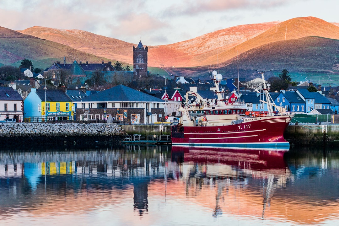 Dingle-daingean Uí Chúis Harbour Reflections - Etsy