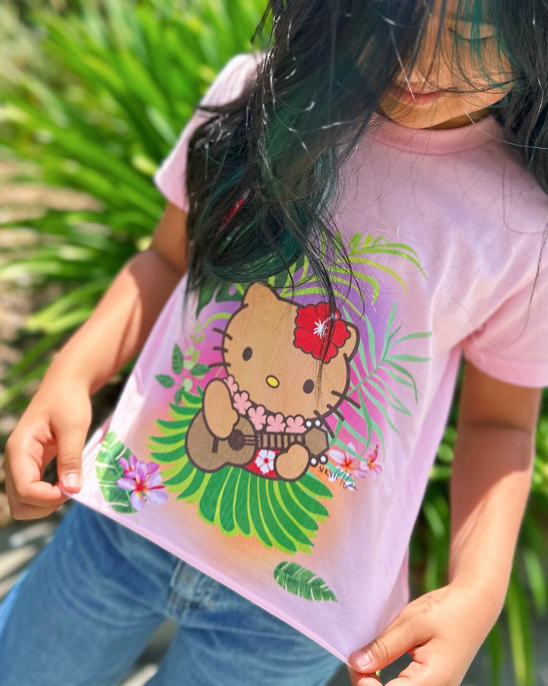 Hula Kitty, Hawaii Kitty, Sanrio, Youth Short Sleeve Tee - Etsy