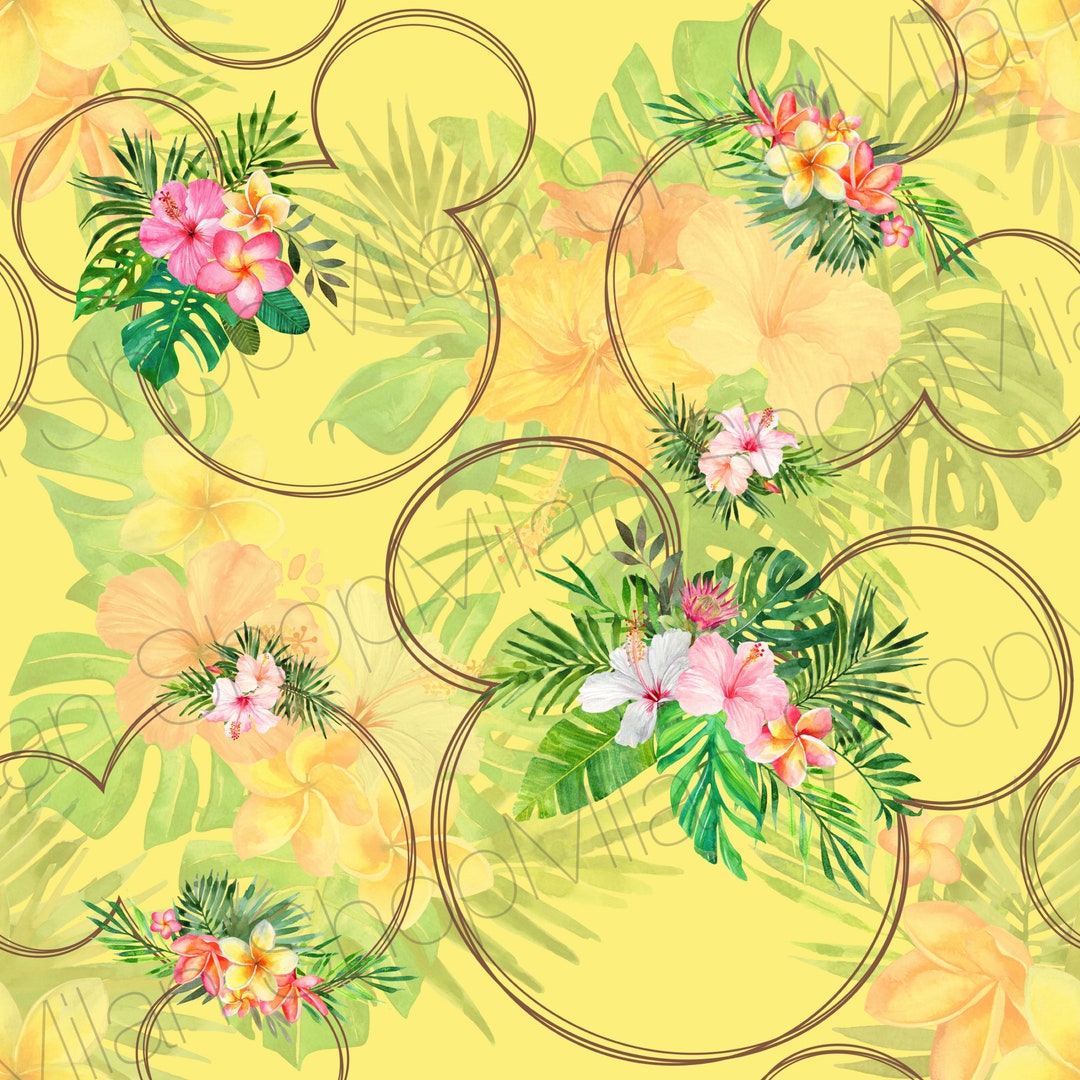 Tropical Mouse Shape Seamless File - Etsy