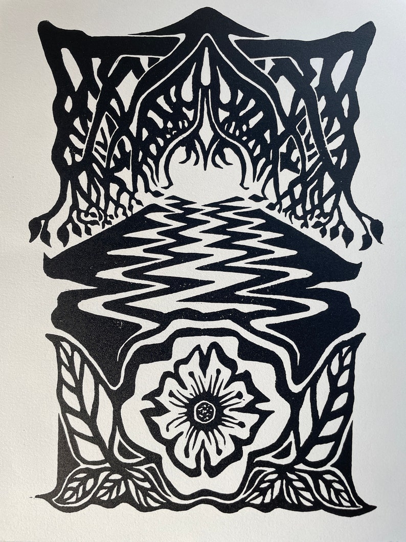 Linoleum Block Print - "waterloo Sunset" - Etsy