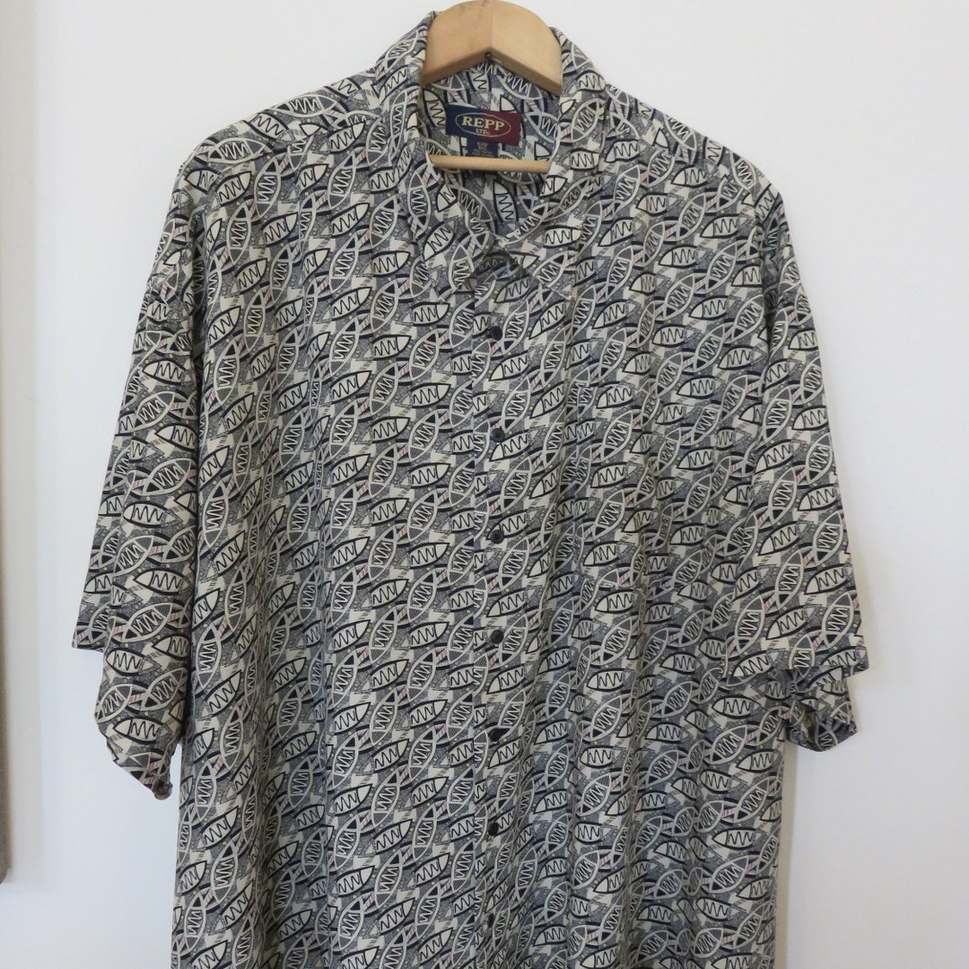 Plus Size Hawaiian Shirt REPP LTD. Mens Hawaii Shirt Tropical Fish ...