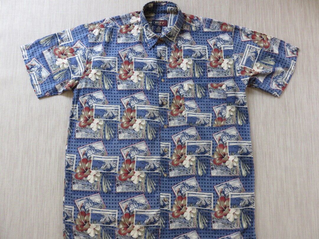 Hawaiian Shirt Men REPP LTD Tropical Aloha Shirt Paradise Lovers ...