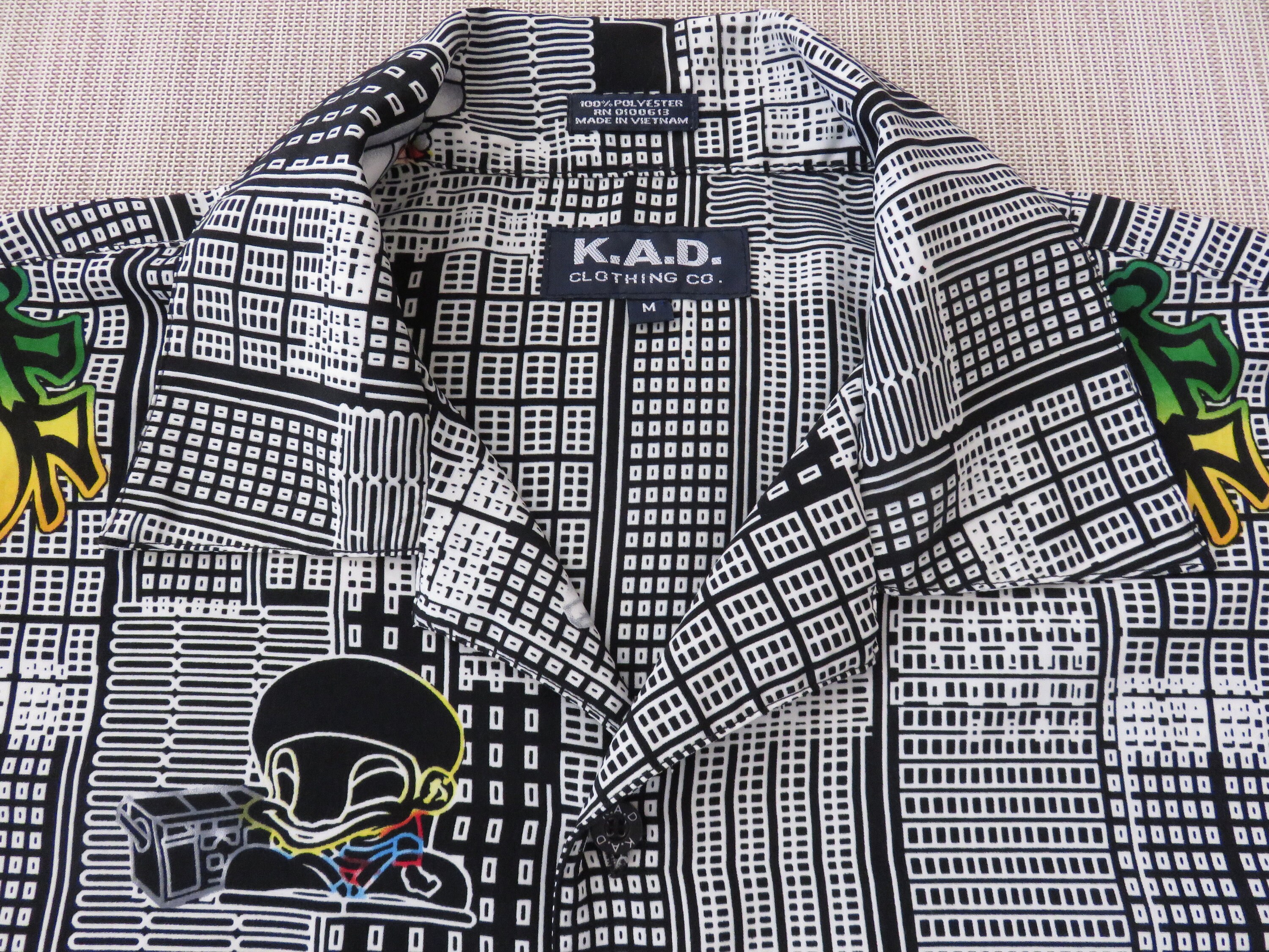 Hawaiian Shirt K.A.D. Clothing Co. Rad Bad Funky Hip Hop Shirt | Etsy