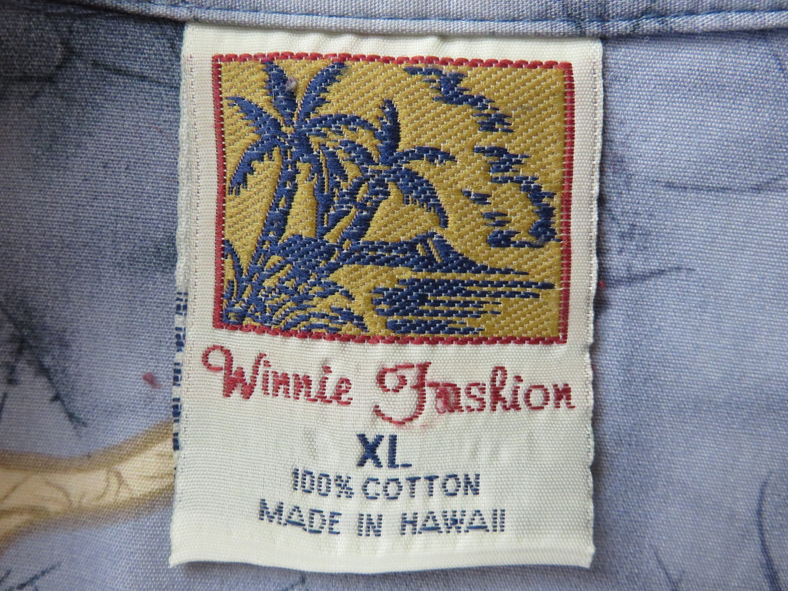 Vintage Hawaiian Shirt WINNIE FASHION Aloha Shirt Tropical Bird of ...