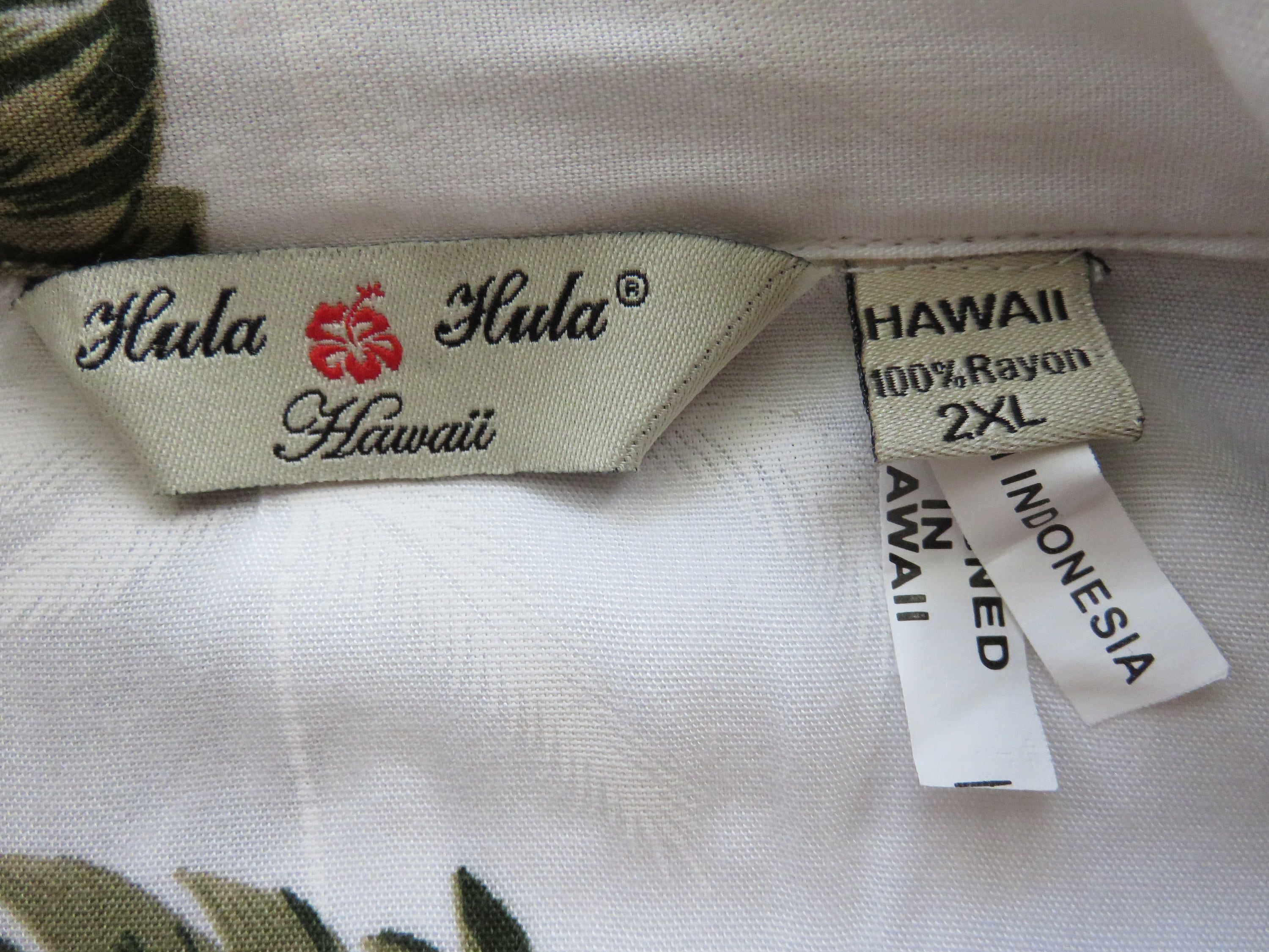Hawaiian Shirt Men, HULA HULA Hawaii Shirt, White on White Tropical ...