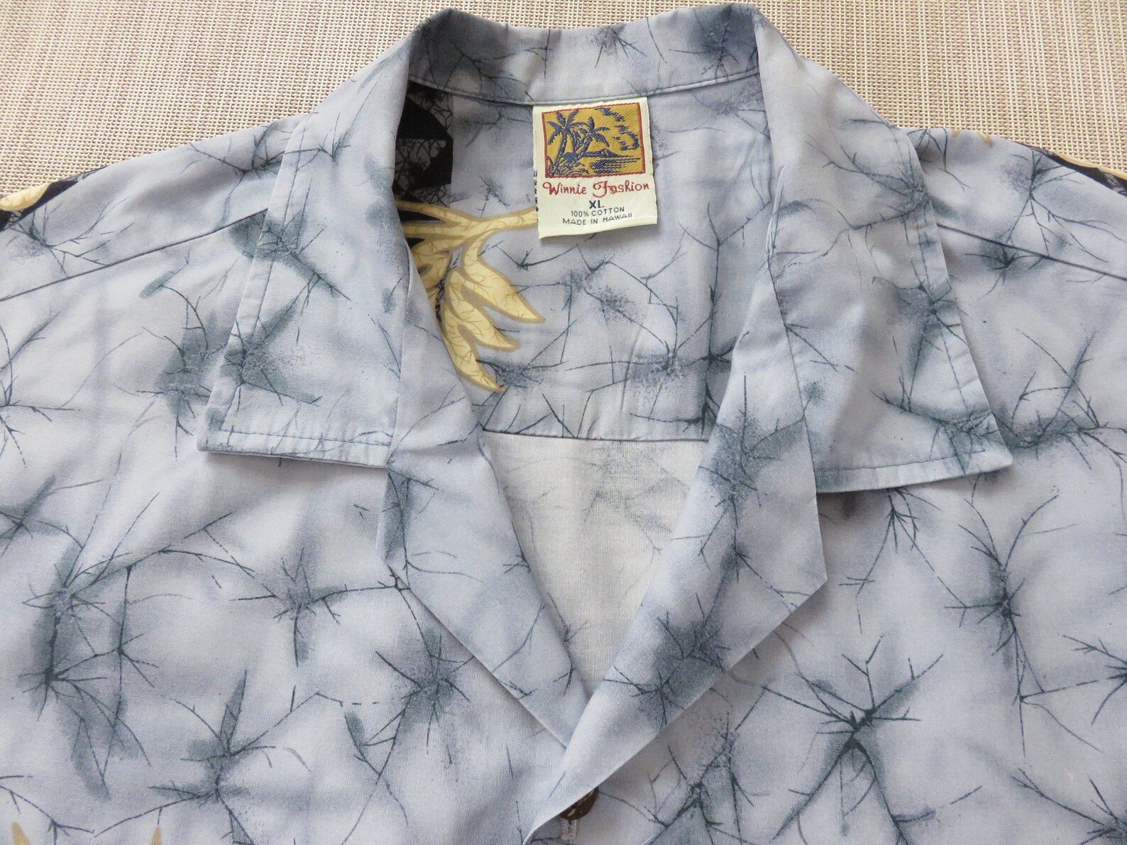 Vintage Hawaiian Shirt WINNIE FASHION Aloha Shirt Tropical Bird of ...