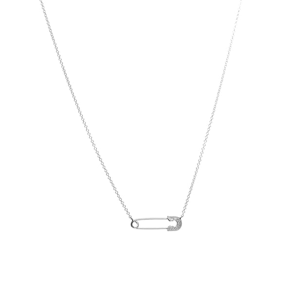 Diamond Safety Pin Necklace - Etsy