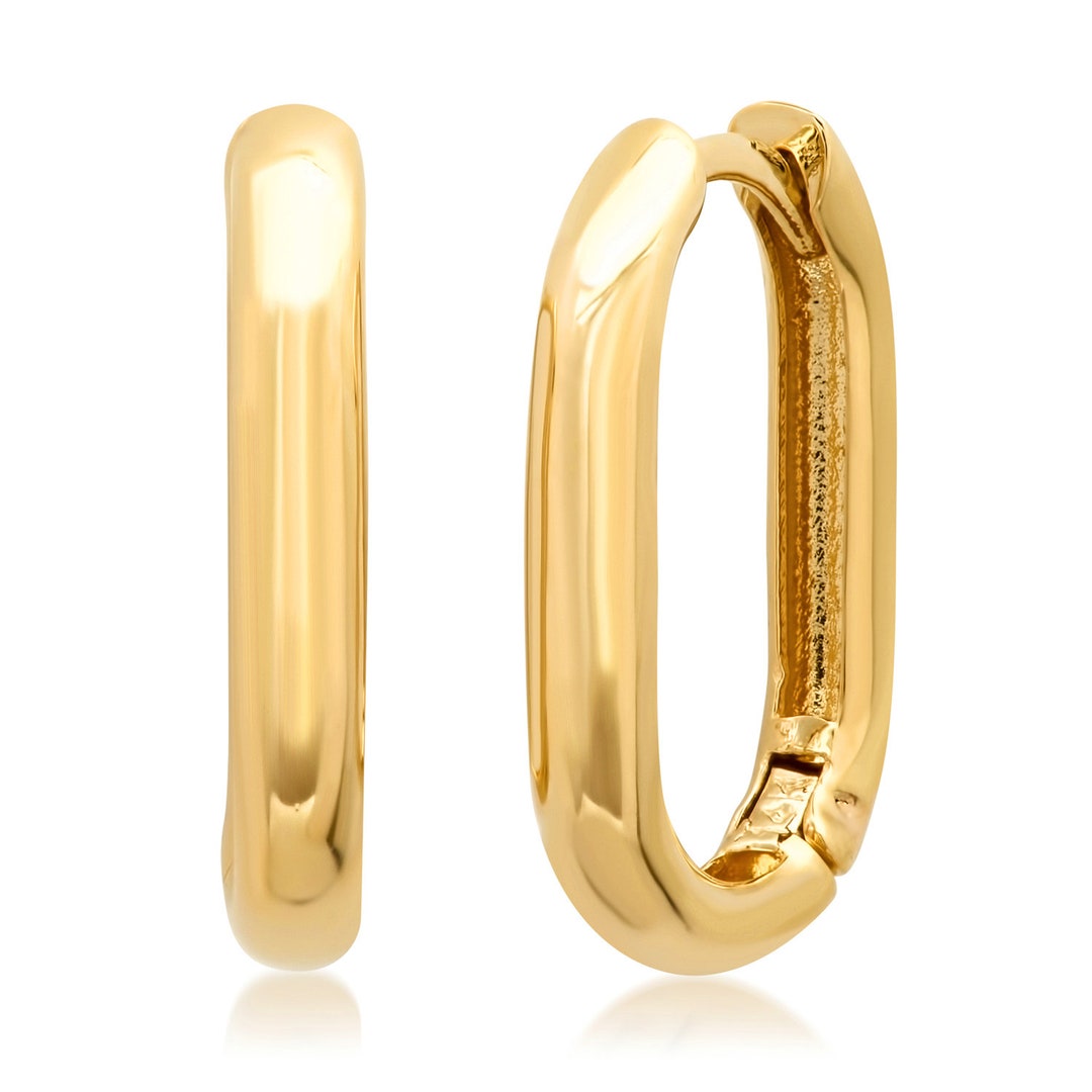 14K U Shape Hoop - Etsy