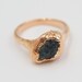 Blue Apatite Ring With Electroformed Copper Band // Raw Stone Ring ...