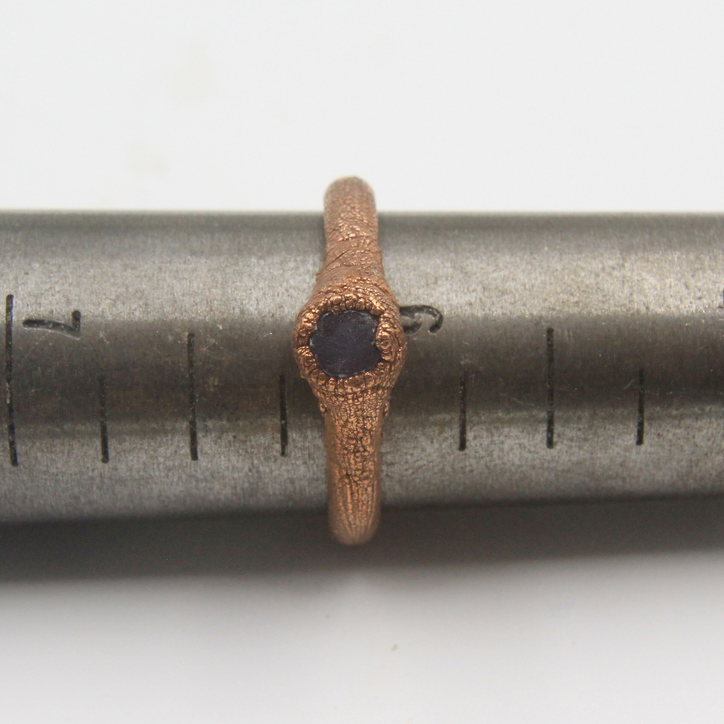 Grape Agate Ring With Electroformed Copper Band // Raw Stone - Etsy UK