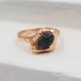 Blue Apatite Ring With Electroformed Copper Band // Raw Stone Ring ...