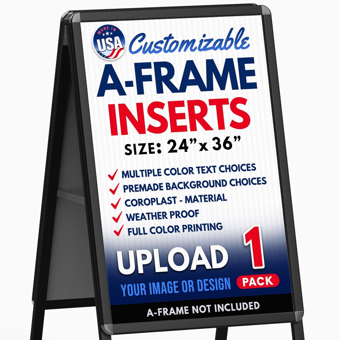Custom Business Sidewalk Sign Board: 24"x36" A-frame Insert - Etsy