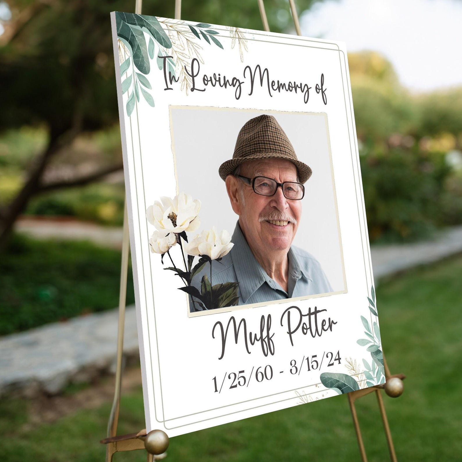 Personalized Memorial Welcome Sign: Celebration of Life, 18