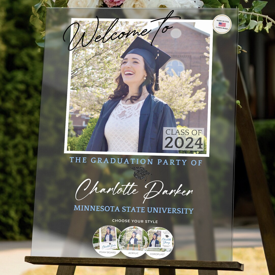 18x24 Custom Graduation Yard Sign, Personalized Graduation Sign With ...