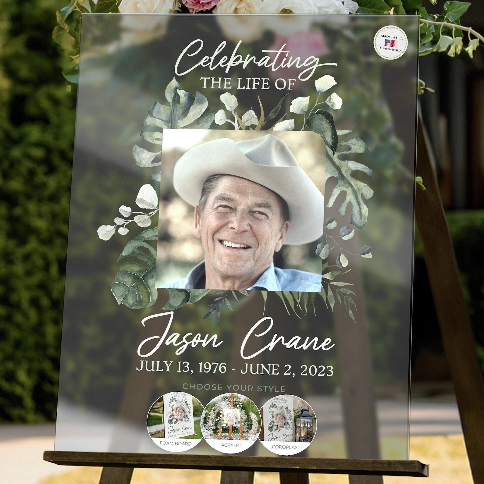 Personalized Memorial Welcome Sign: Celebration of Life, 18"x24" - Etsy