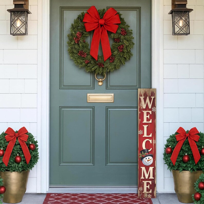Christmas Porch Sign: Merry Welcome, 48x8 PVC Holiday Decor - Etsy