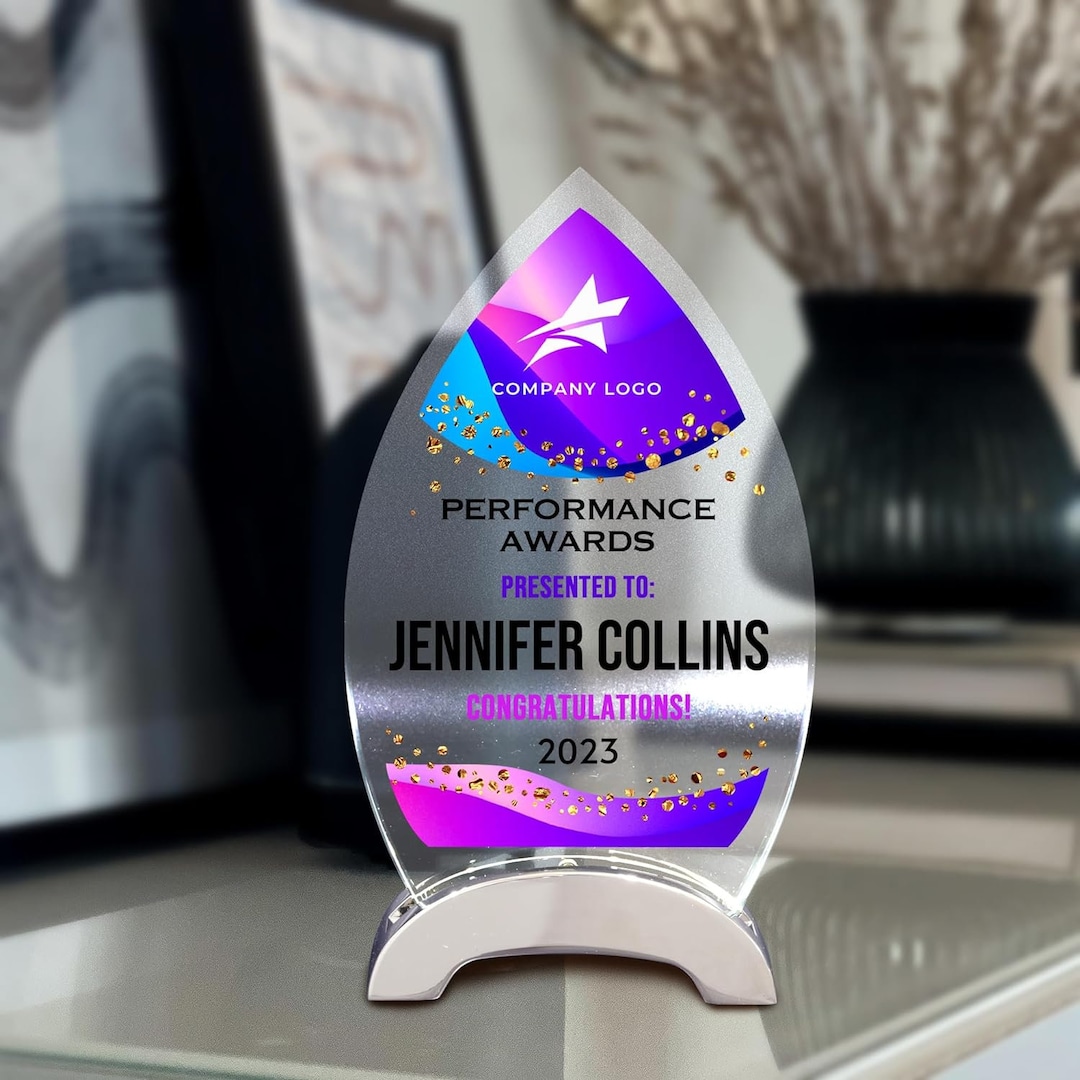 7 1/2" Personalized Award Plaque for Employee Recognition, Custom Award ...