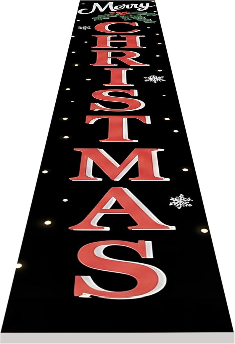 Holiday Porch Sign: Merry Christmas Welcome (48x8 Inch PVC) - Etsy