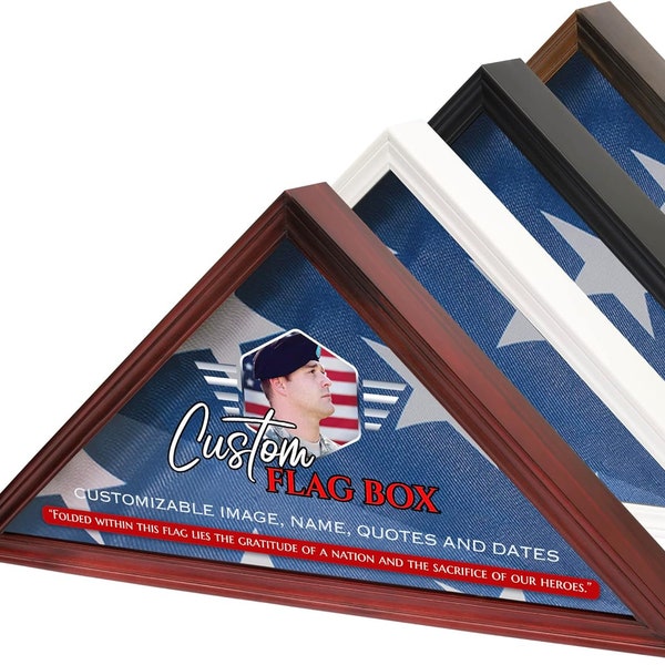 Veterans Memorial Flag Box - Etsy