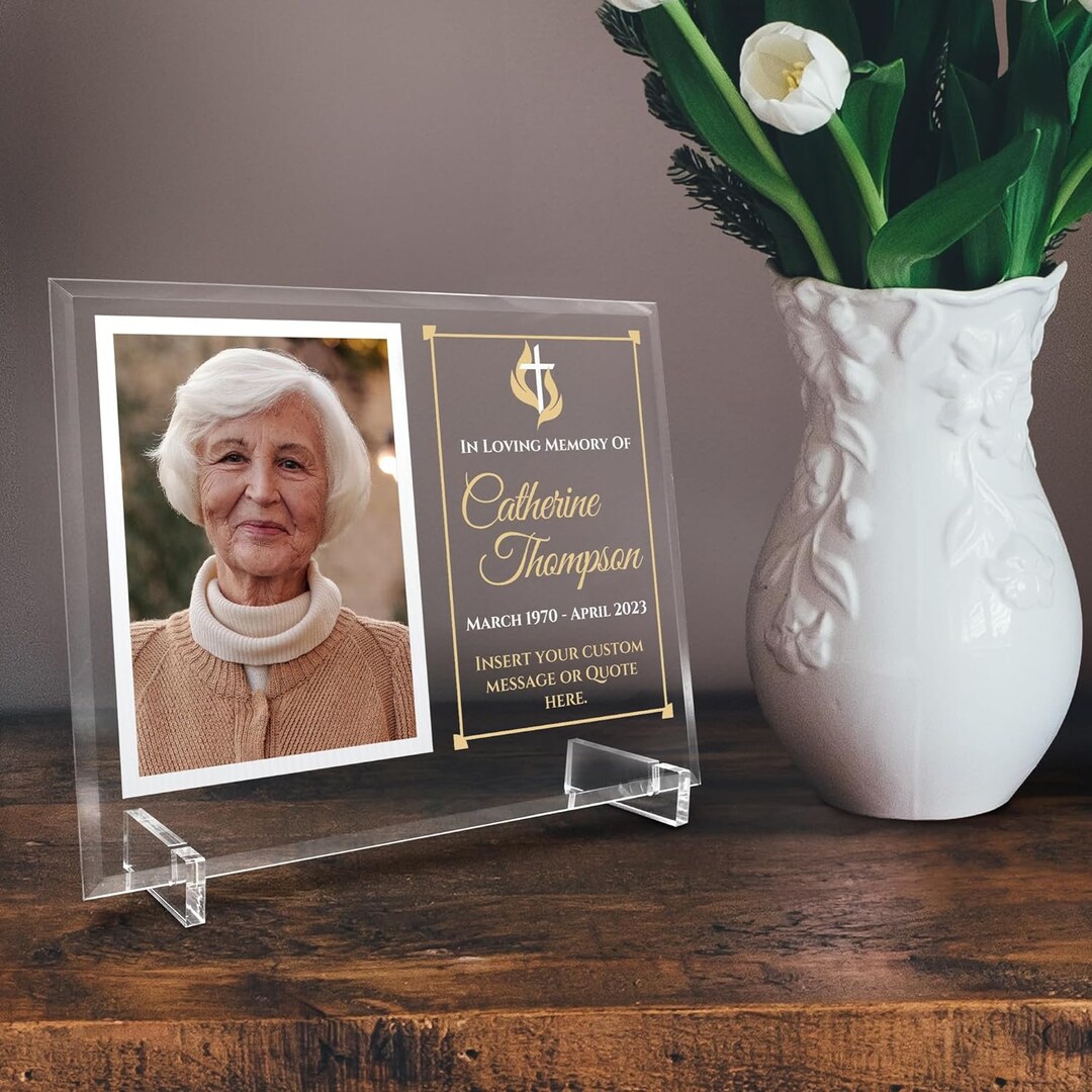 Basic Fundamentals Personalized Memorial Picture Frame, Custom Glass ...
