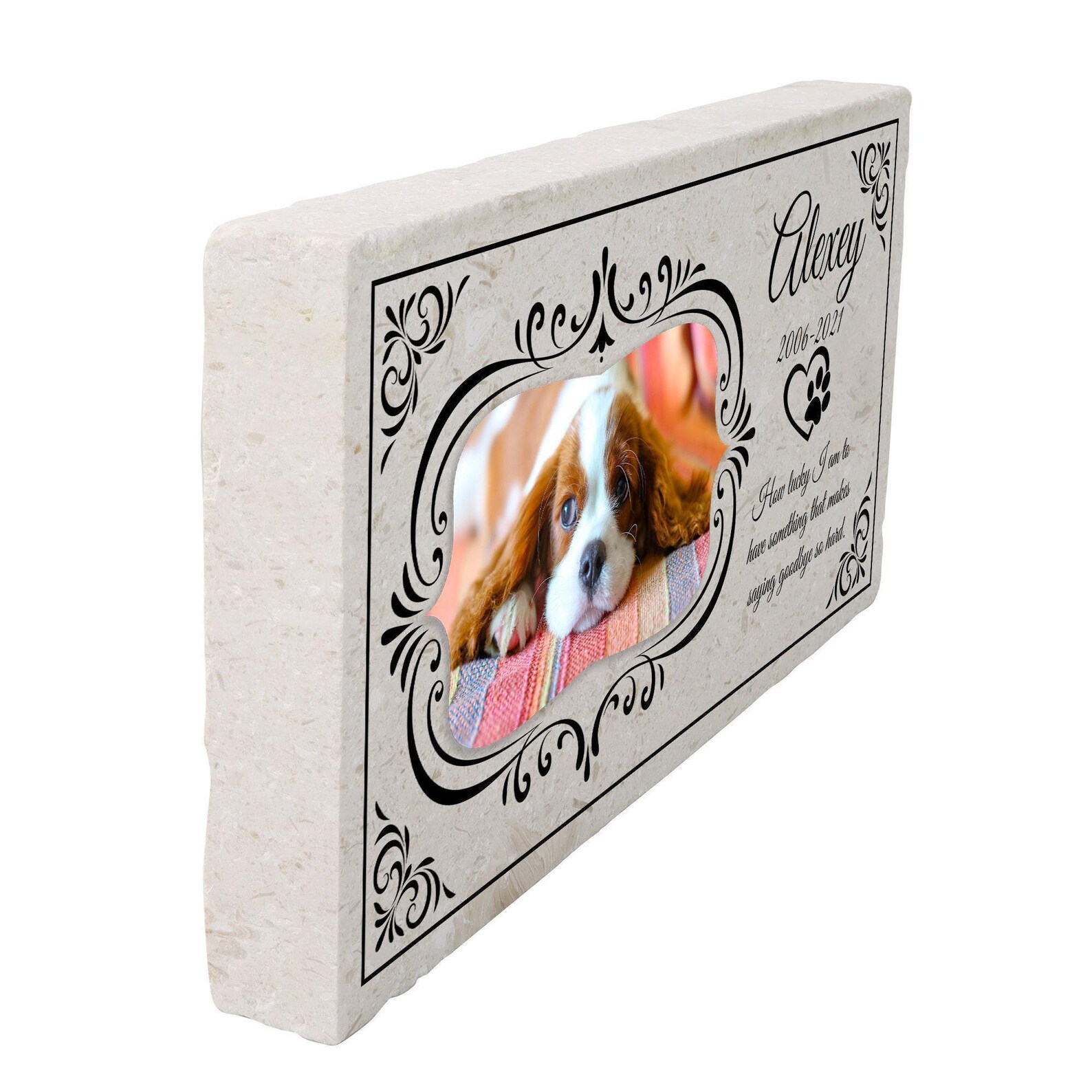 Personalized Pet Memorial Stone: Custom Sandstone Dog Gravestone - Etsy