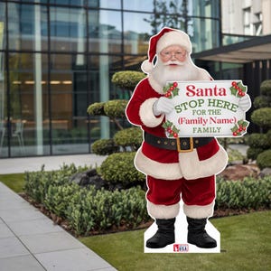 Custom Life-size Santa Cardboard Cutout With Stand, Personalized ...