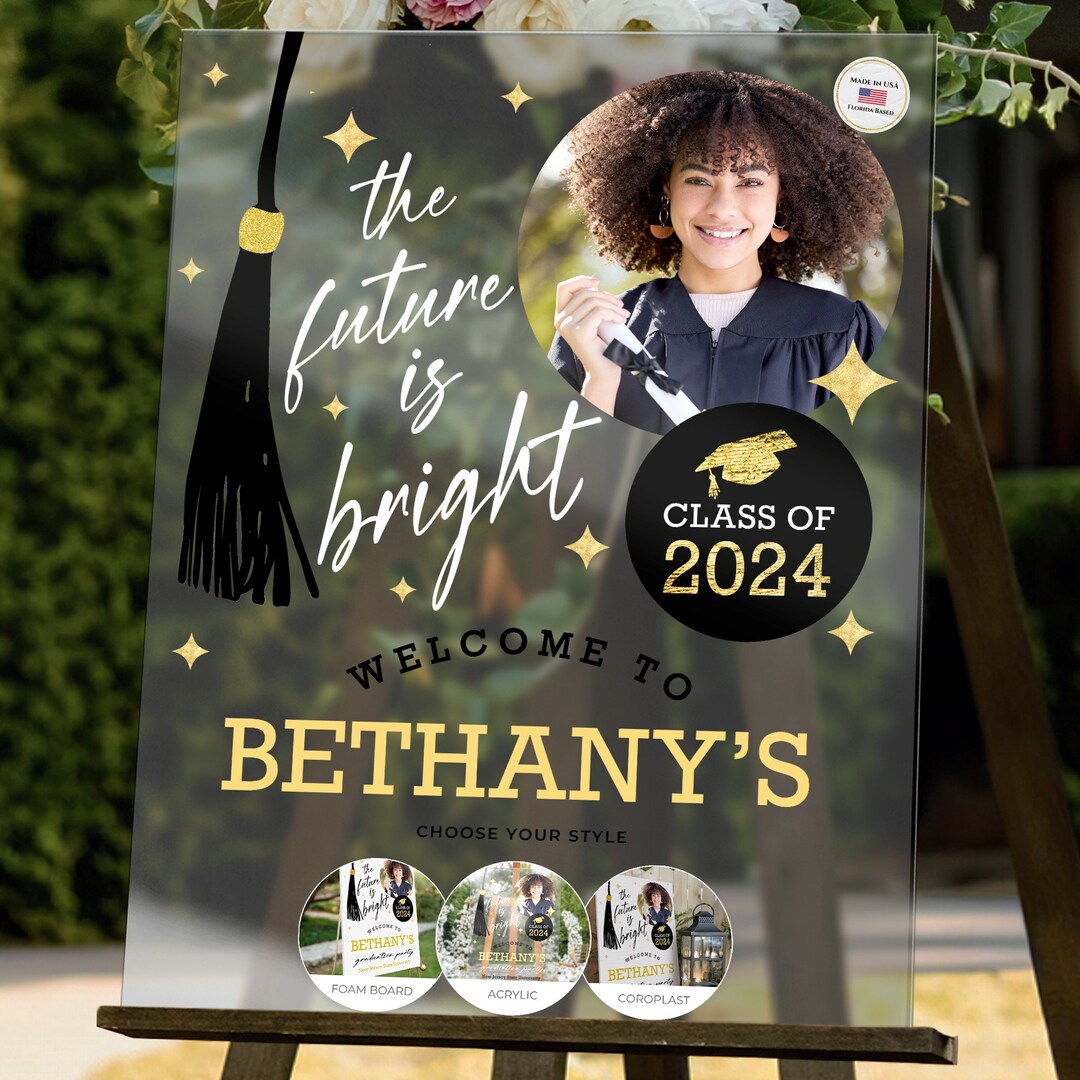 18"x24" Custom Graduation Yard Sign, Personalized Graduation Sign With ...