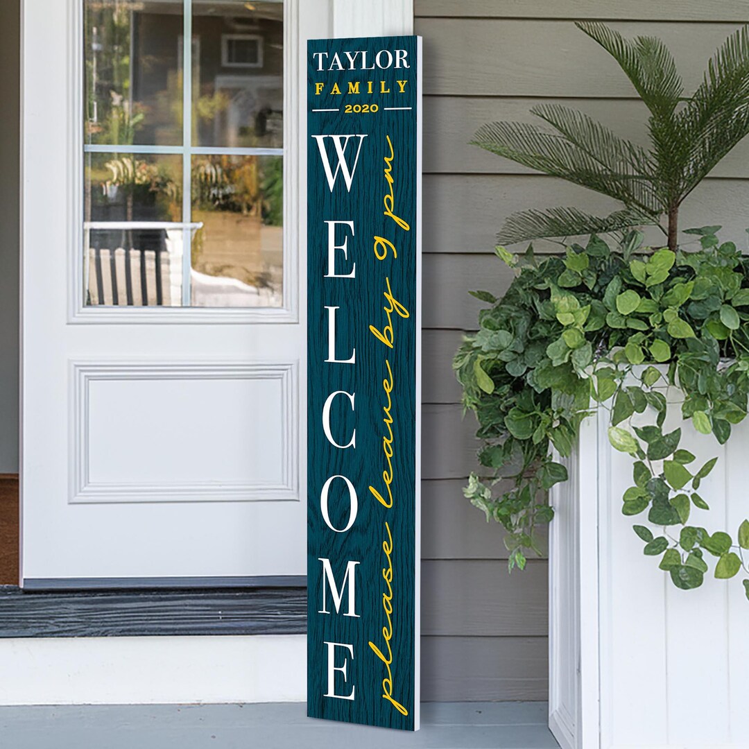 Personalized Welcome Sign for Front Door, Custom Welcome Sign for Porch ...