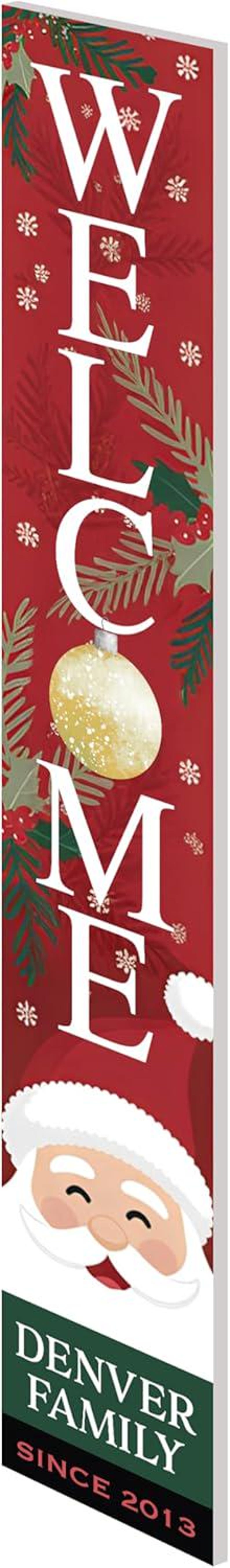 Custom Christmas Porch Sign: Personalized Family Name Welcome Decor - Etsy