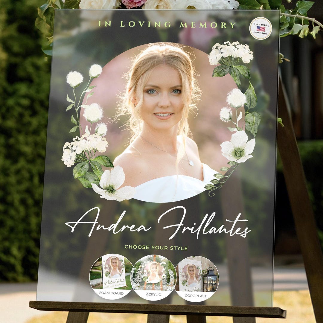 Personalized Memorial Welcome Sign: Celebration of Life, Funeral Decor ...