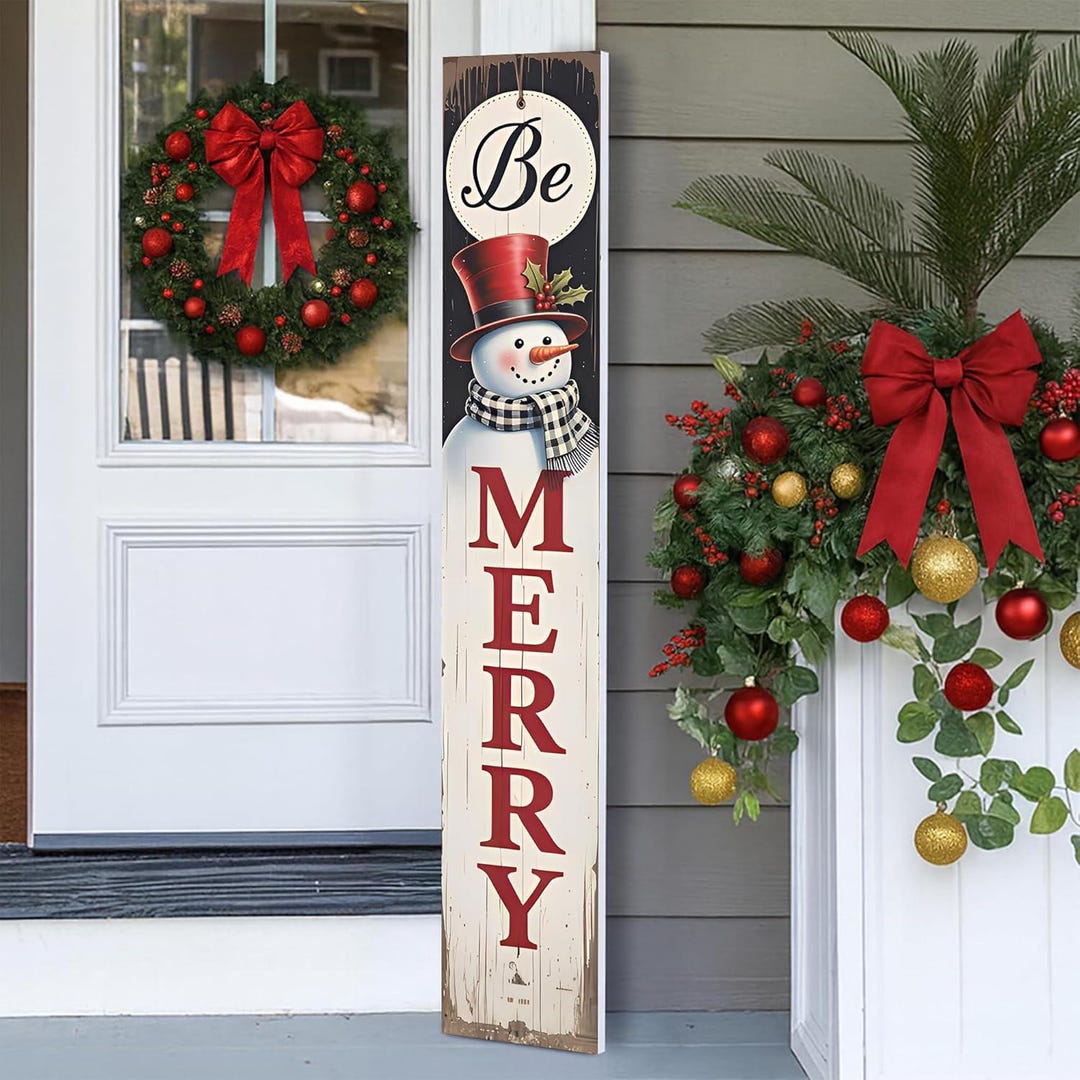 Christmas Porch Sign, Merry Christmas Welcome Sign for Front Porch ...