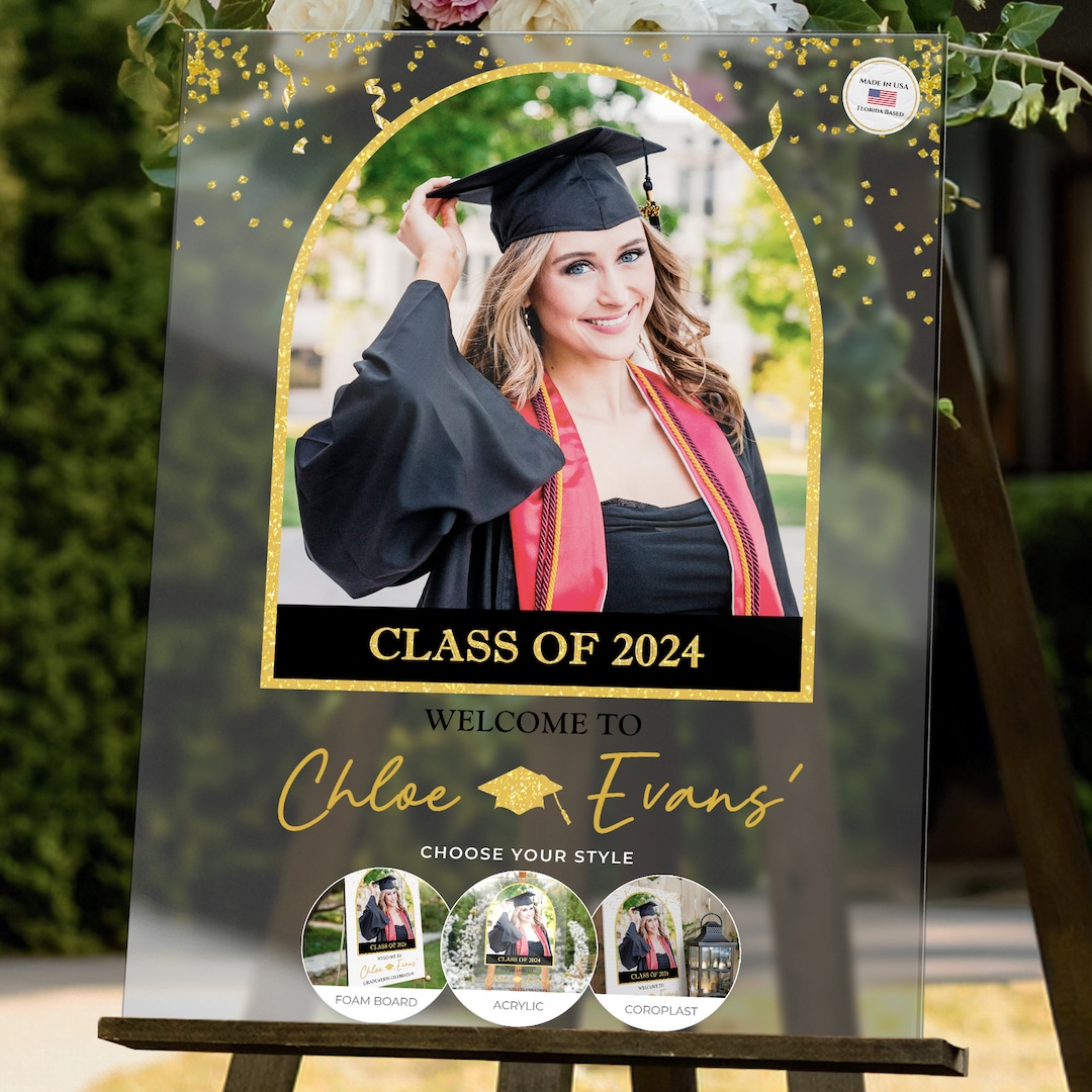 18"x24" Custom Graduation Yard Sign, Personalized Graduation Sign With ...