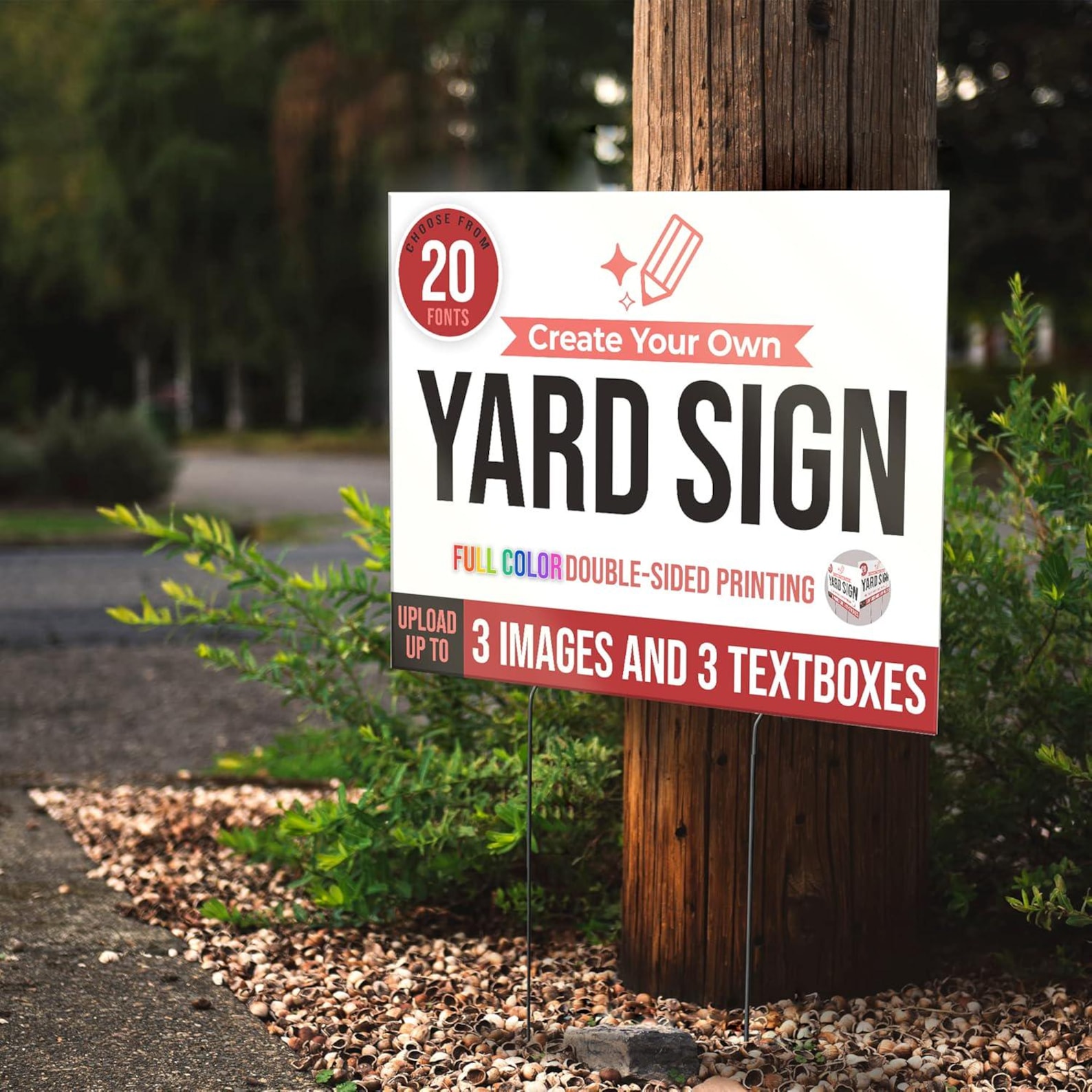 Custom Double Sided Yard Sign (2 Pack) - Full Color Corrugated Plastic ...